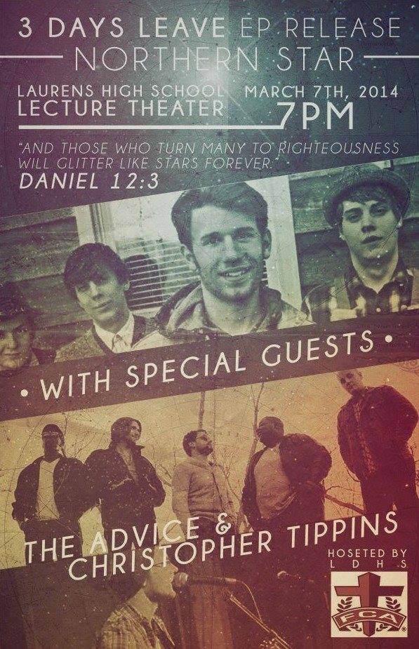 NEW EP RELEASE CONCERT 3 Days Leave